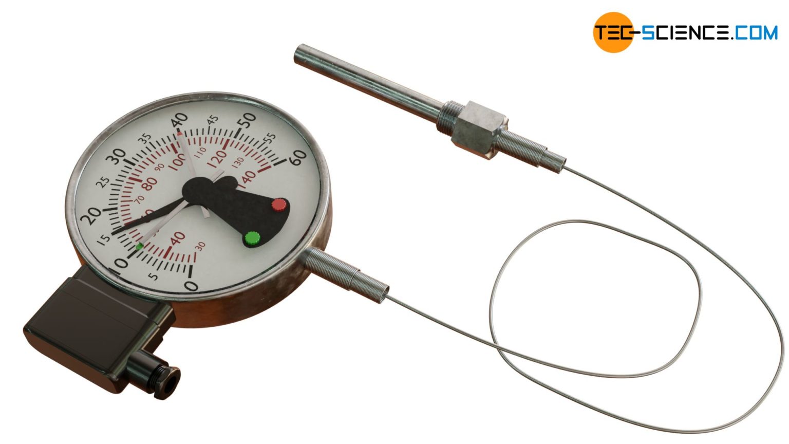 How does a gas filled thermometer (gas-in-metal) work? | tec-science